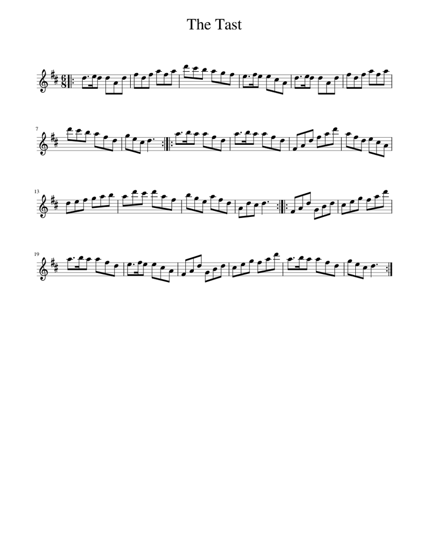 The Tast Sheet music for Piano (Solo) Easy | Musescore.com