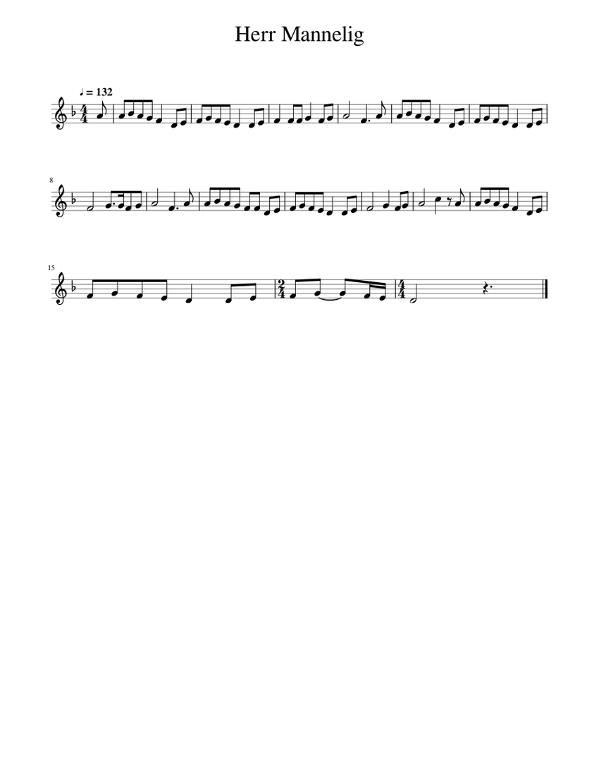 Herr Mannelig Sheet music for Piano (Solo) Easy | Musescore.com
