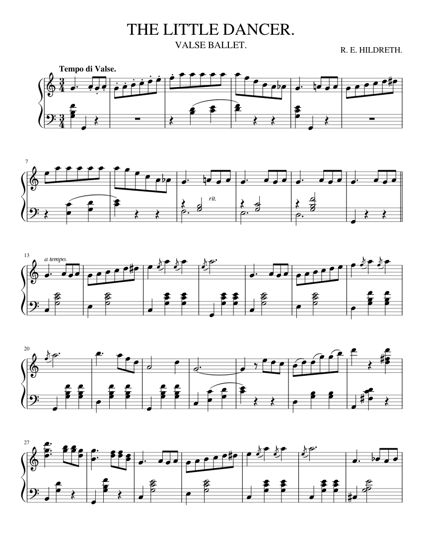 The Little Dancer (1897) Sheet music for Piano (Solo) | Musescore.com