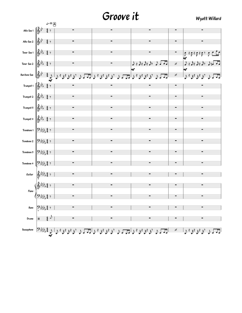 Groove it Sheet music for Piano, Trombone, Guitar, Bass guitar & more ...