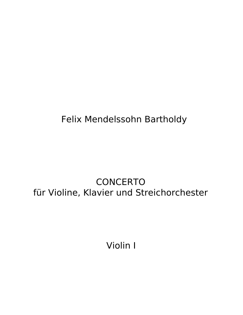 Violin Concerto In E Minor - Oratorium Felix Mendelssohn Bartholdy ...