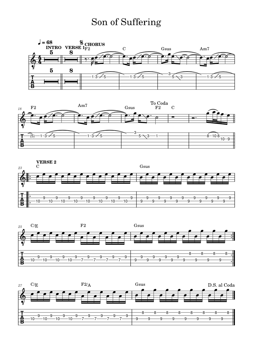 Son of Suffering – Bethel Music Son_of_Suffering Sheet music for Guitar ...