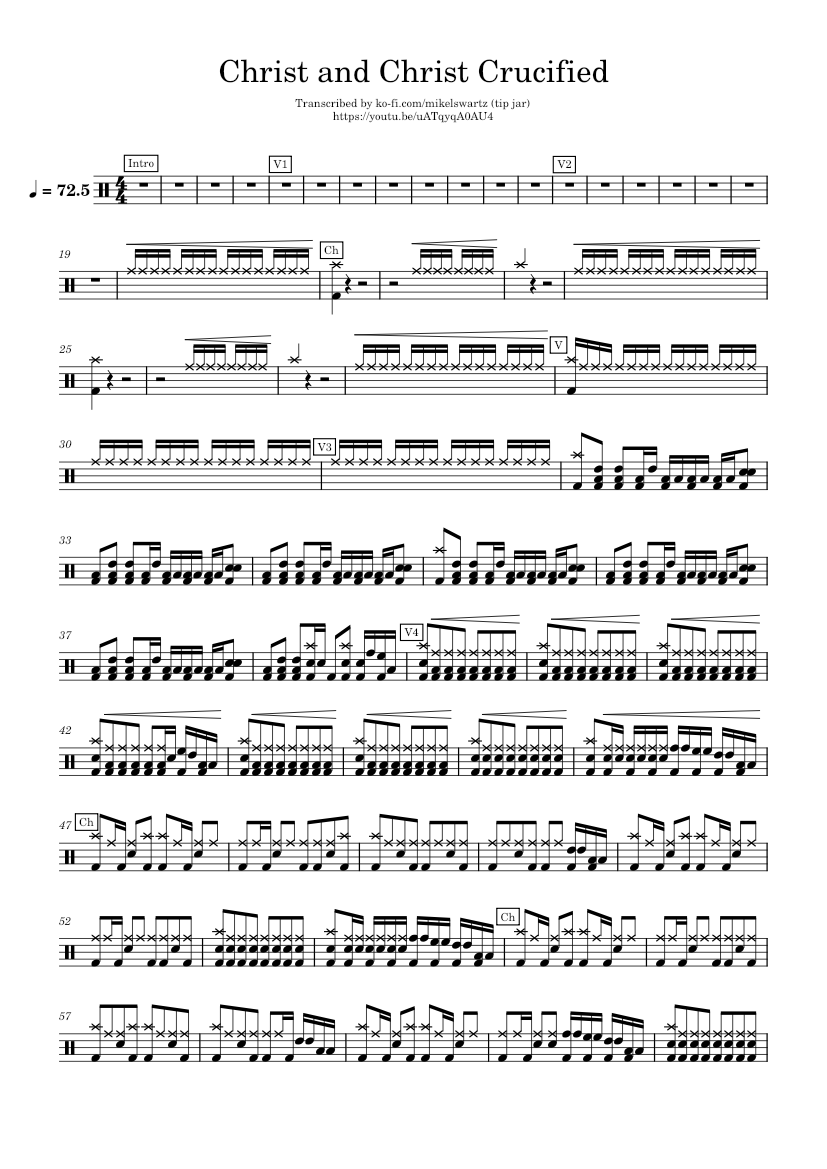 Christ and Christ Crucified – Lindy Cofer & Circuit Rider Music Sheet music for Drum group (Solo ...
