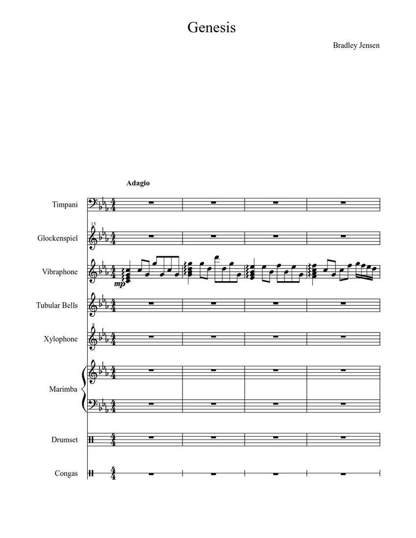 Genesis Sheet music for Timpani (Solo) | Musescore.com