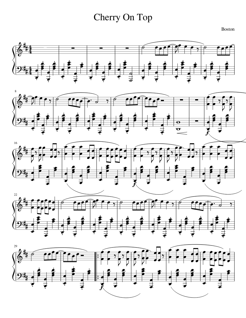 Cherry On Top Sheet music for Piano (Solo) Easy | Musescore.com