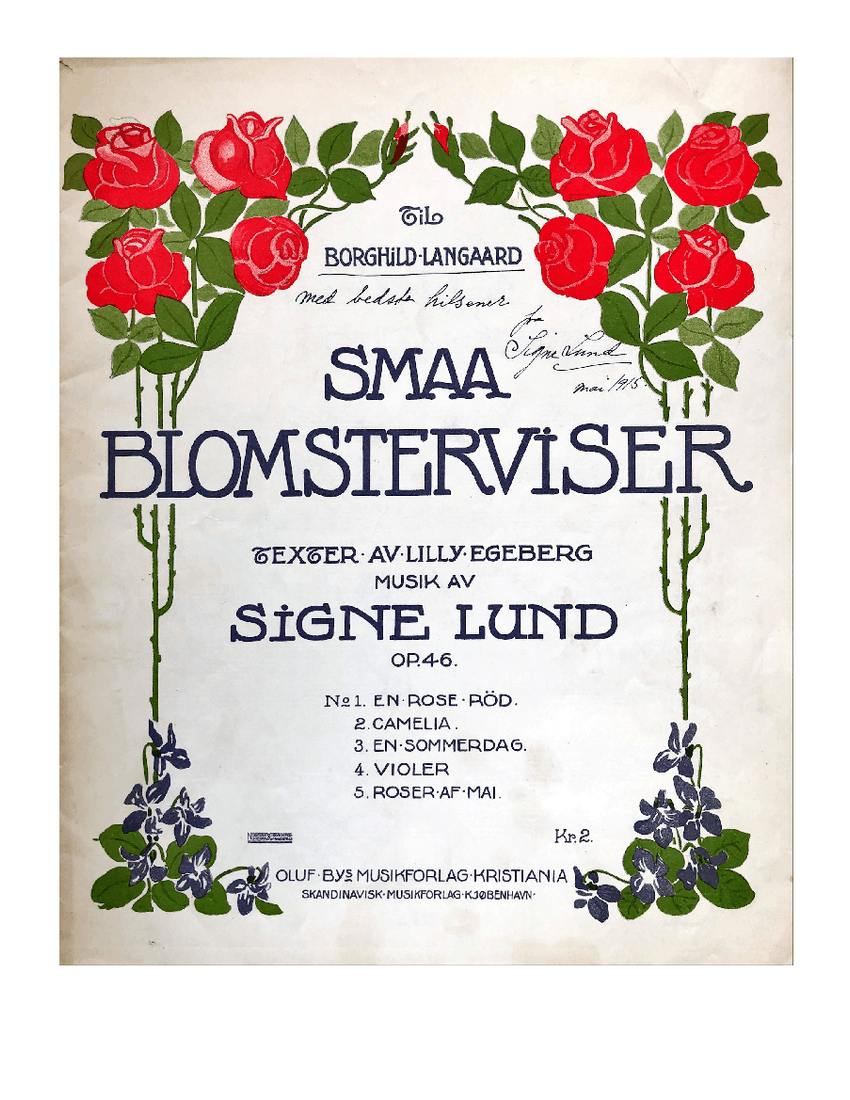 En Rose rød Sheet music for Piano, Soprano (Piano-Voice) | Musescore.com