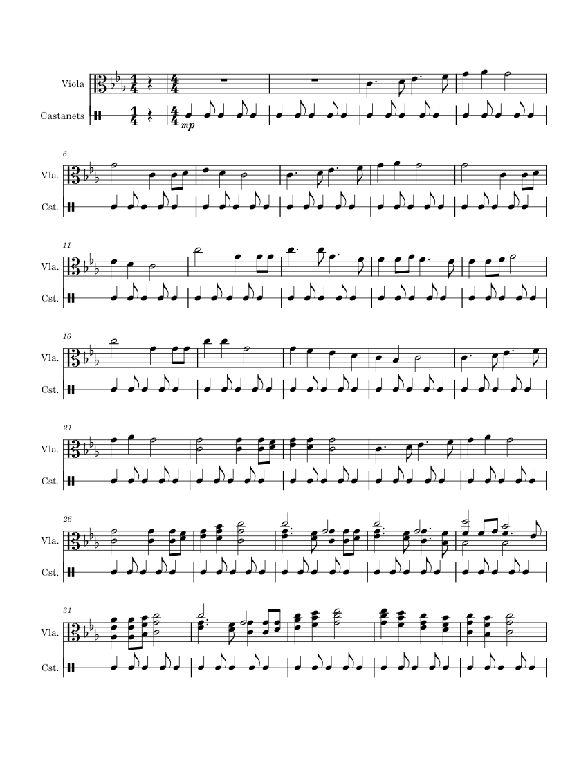15. Shanty Sheet music for Viola, Drum group (Mixed Ensemble) | Musescore.com