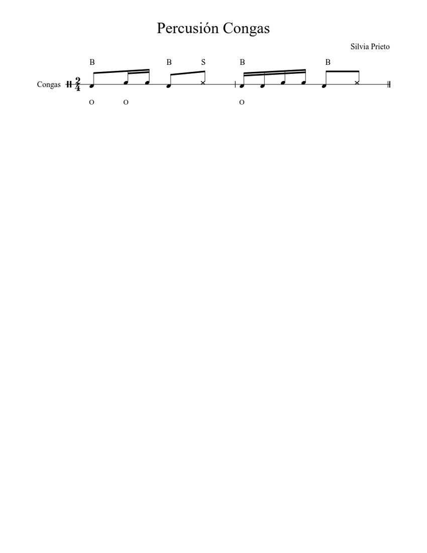 Percusión congas Sheet music for Conga (Solo) | Musescore.com