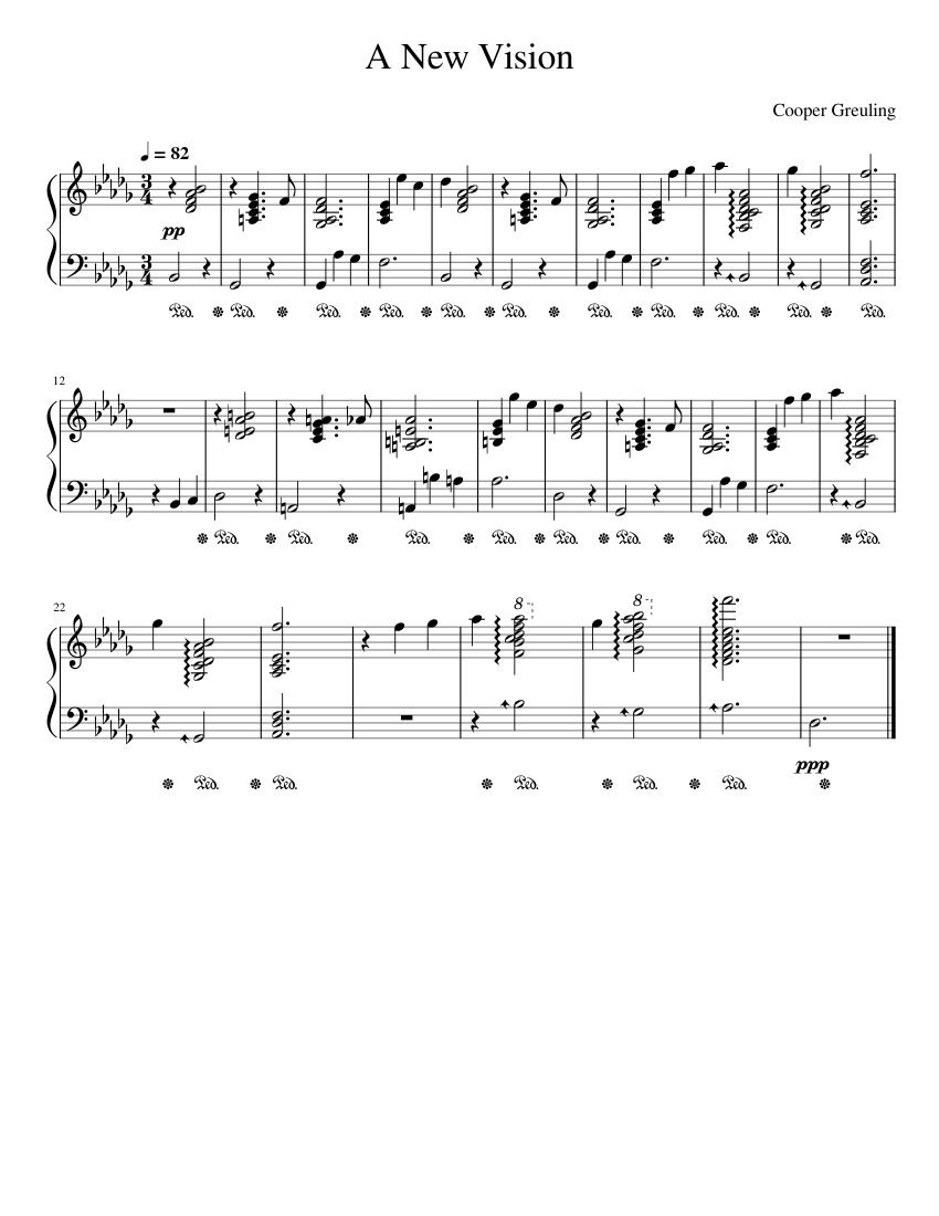 A New Vision Sheet music for Piano (Solo) Easy | Musescore.com