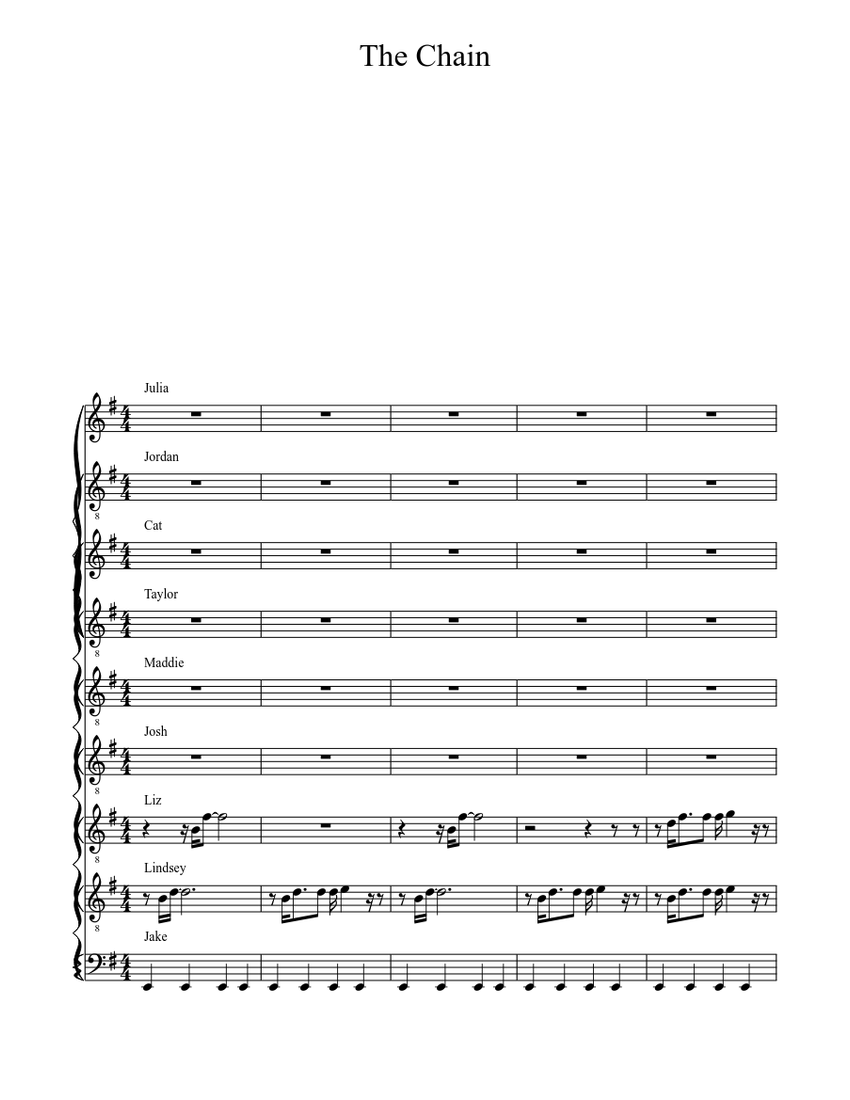 The Chain Sheet music for Piano (Mixed Ensemble) | Musescore.com