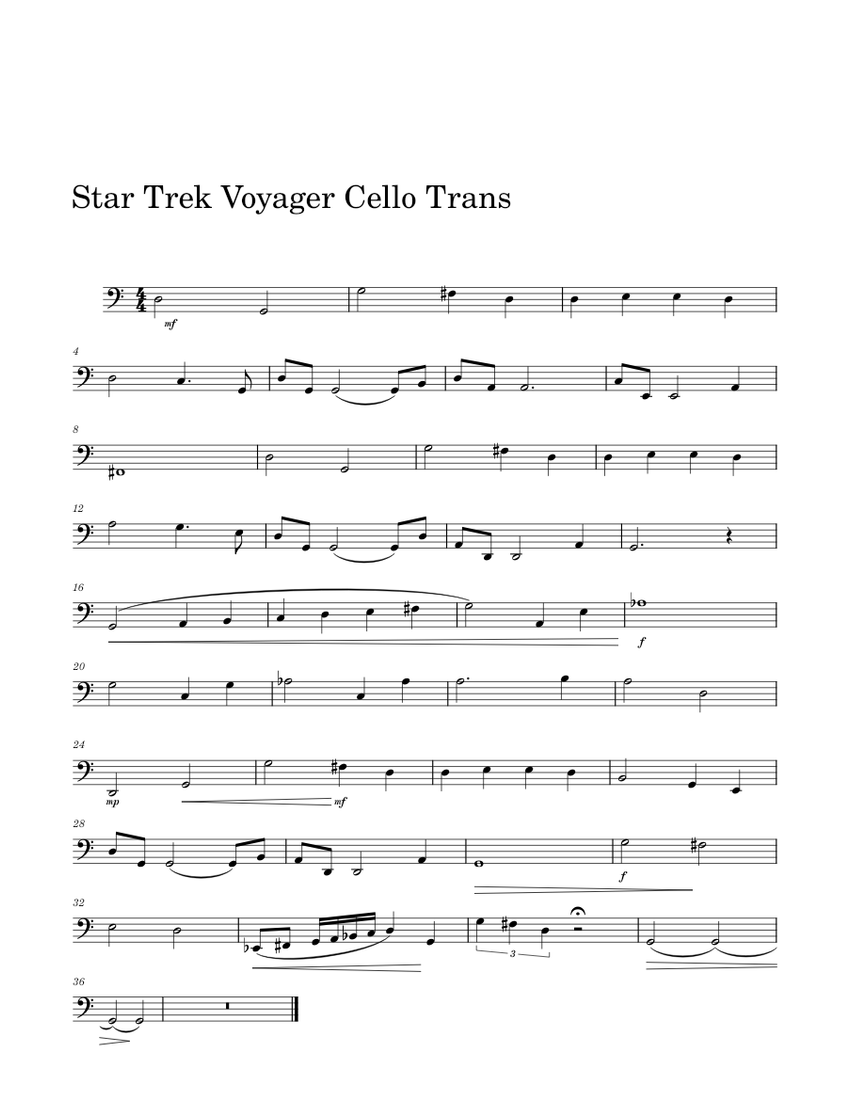 Star trek voyager theme – Jerry Goldsmith - piano tutorial