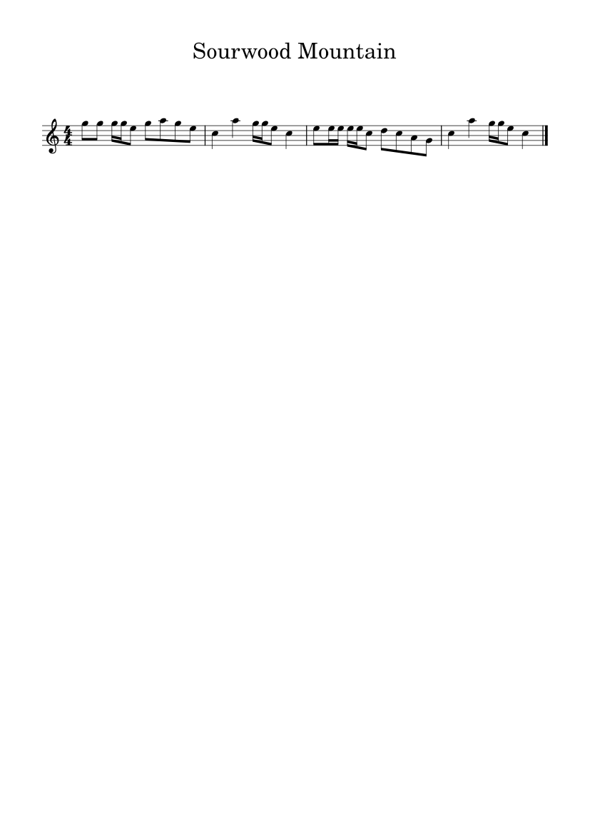 Sourwood Mountain – Southern Appalachian Folk Song Sheet Music for ...