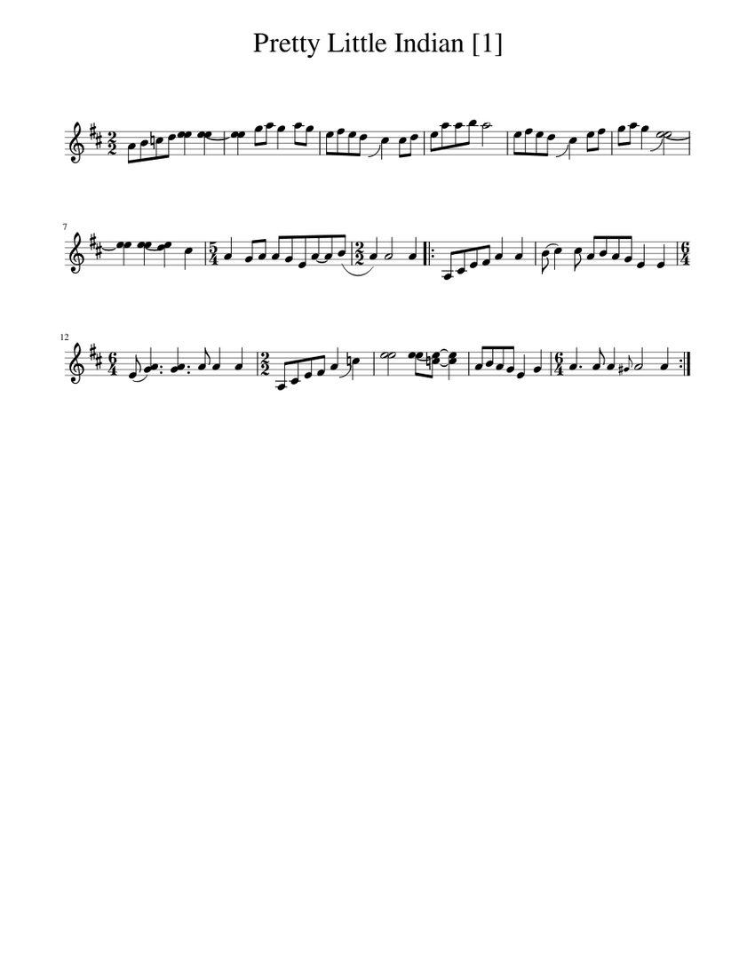 Pretty Little Indian Sheet music for Piano (Solo) | Musescore.com