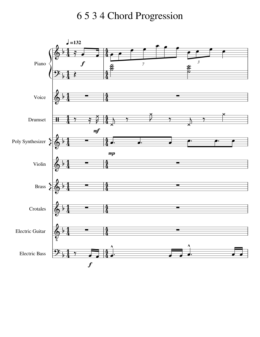 A New Heart's Resonance Sheet music for Piano, Vocals, Violin, Guitar ...