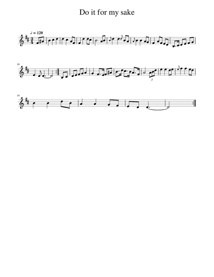 Do it for my sake Sheet music for Piano (Solo) Easy | Musescore.com
