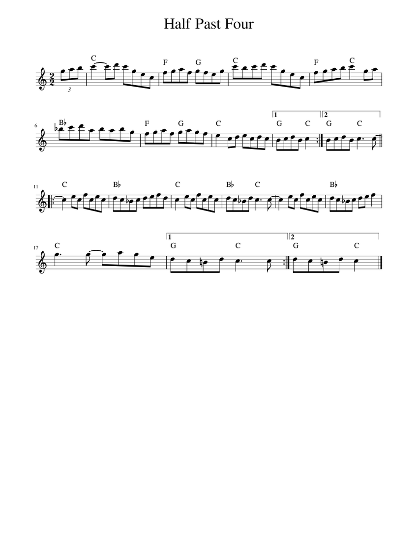 Half Past Four Sheet music for Piano (Solo) | Musescore.com