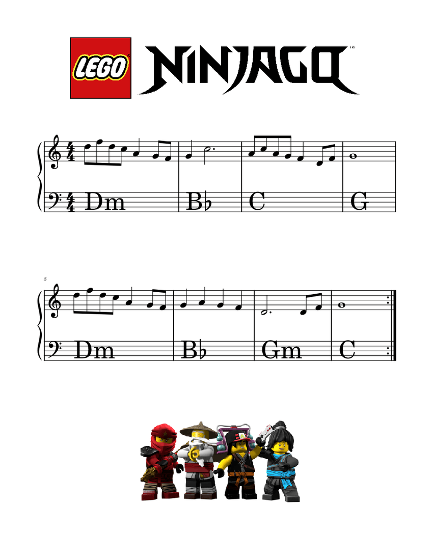 Lego Ninjago - Overture Sheet music for Piano (Solo) Easy | Musescore.com