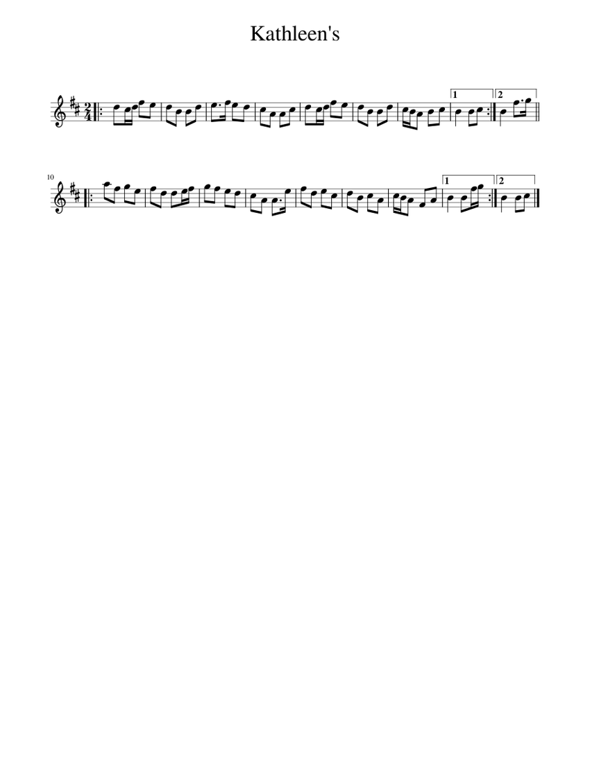Kathleen's Sheet music for Piano (Solo) | Musescore.com