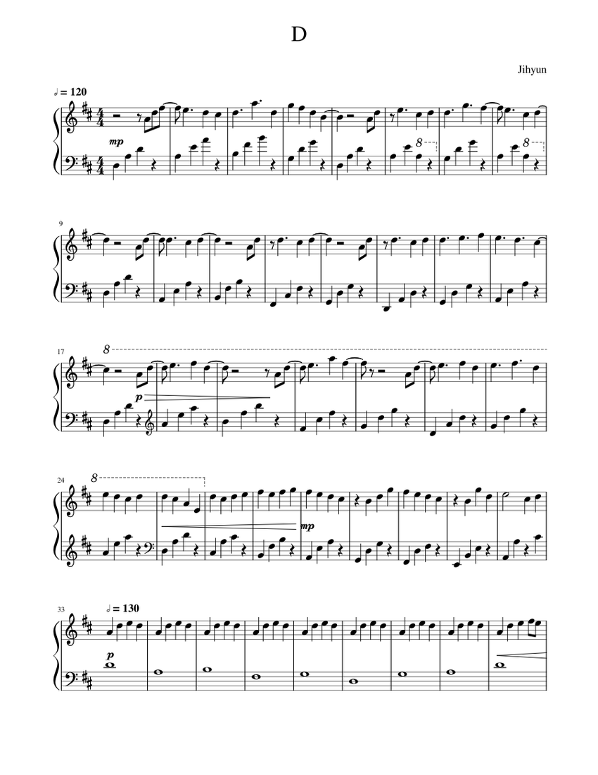 asda Sheet music for Piano (Solo) | Musescore.com