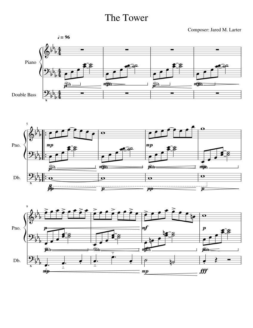 The_Tower Sheet music for Piano, Contrabass (Solo) | Musescore.com