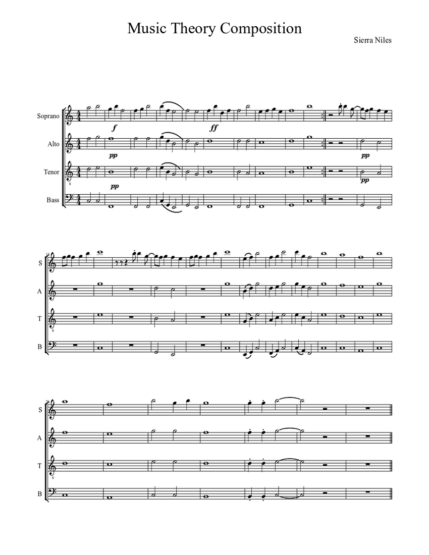 Music Theory Composition Sheet music for Bass guitar (Solo) | Musescore.com