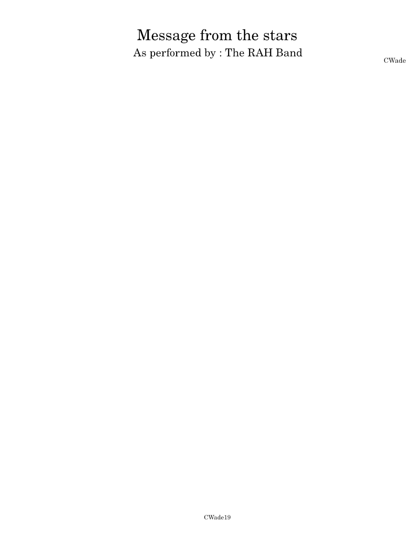 Message from the stars Sheet music for Trombone, Euphonium, Tuba ...