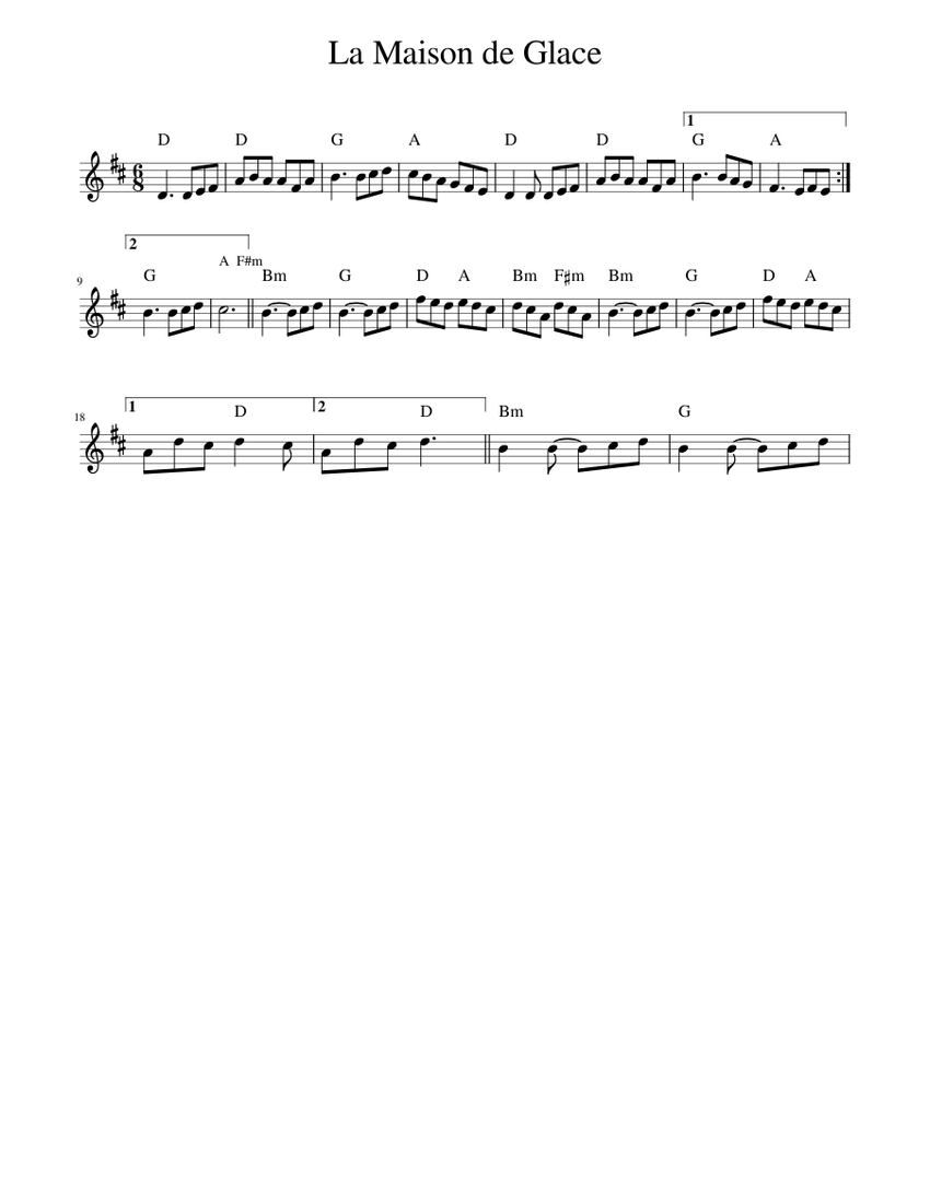 La Maison de Glace Sheet music for Piano (Solo) | Musescore.com