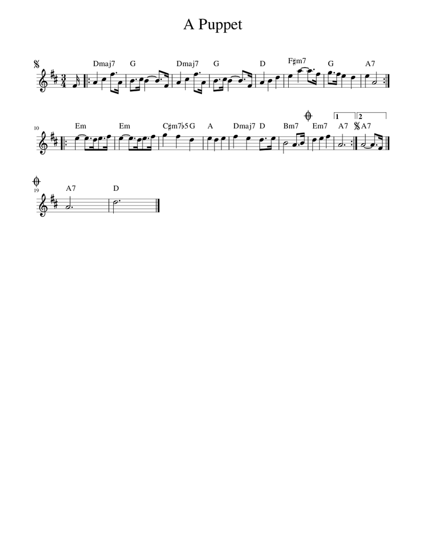 A Puppet Sheet music for Piano (Solo) | Musescore.com