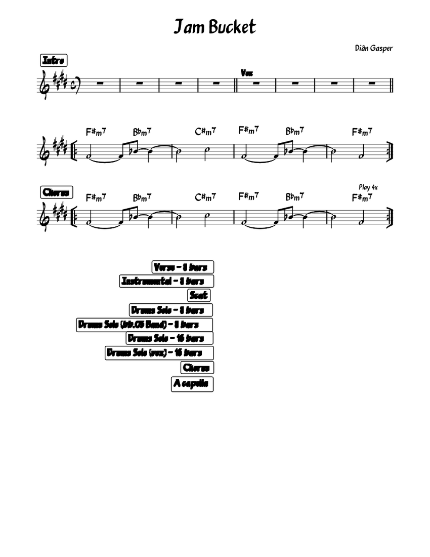Jam_Bucket Sheet music for Piano (Solo) | Musescore.com