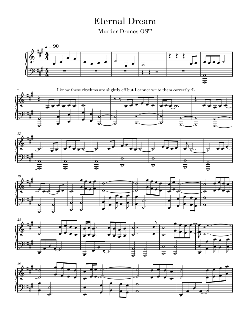 Eternal Dream – AJ DiSpirito Sheet music for Piano (Solo) Easy | Musescore.com
