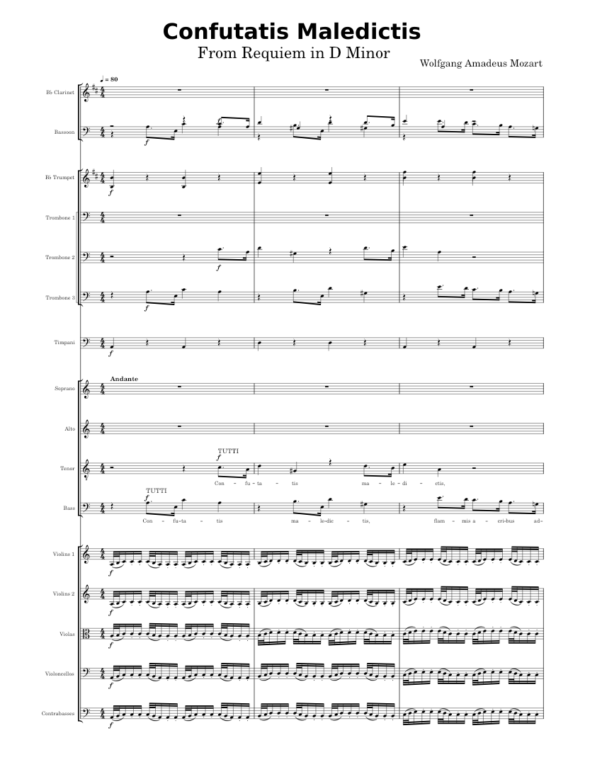 Confutatis maledictis – Wolfgang Amadeus Mozart Confutatis Maledictis ...