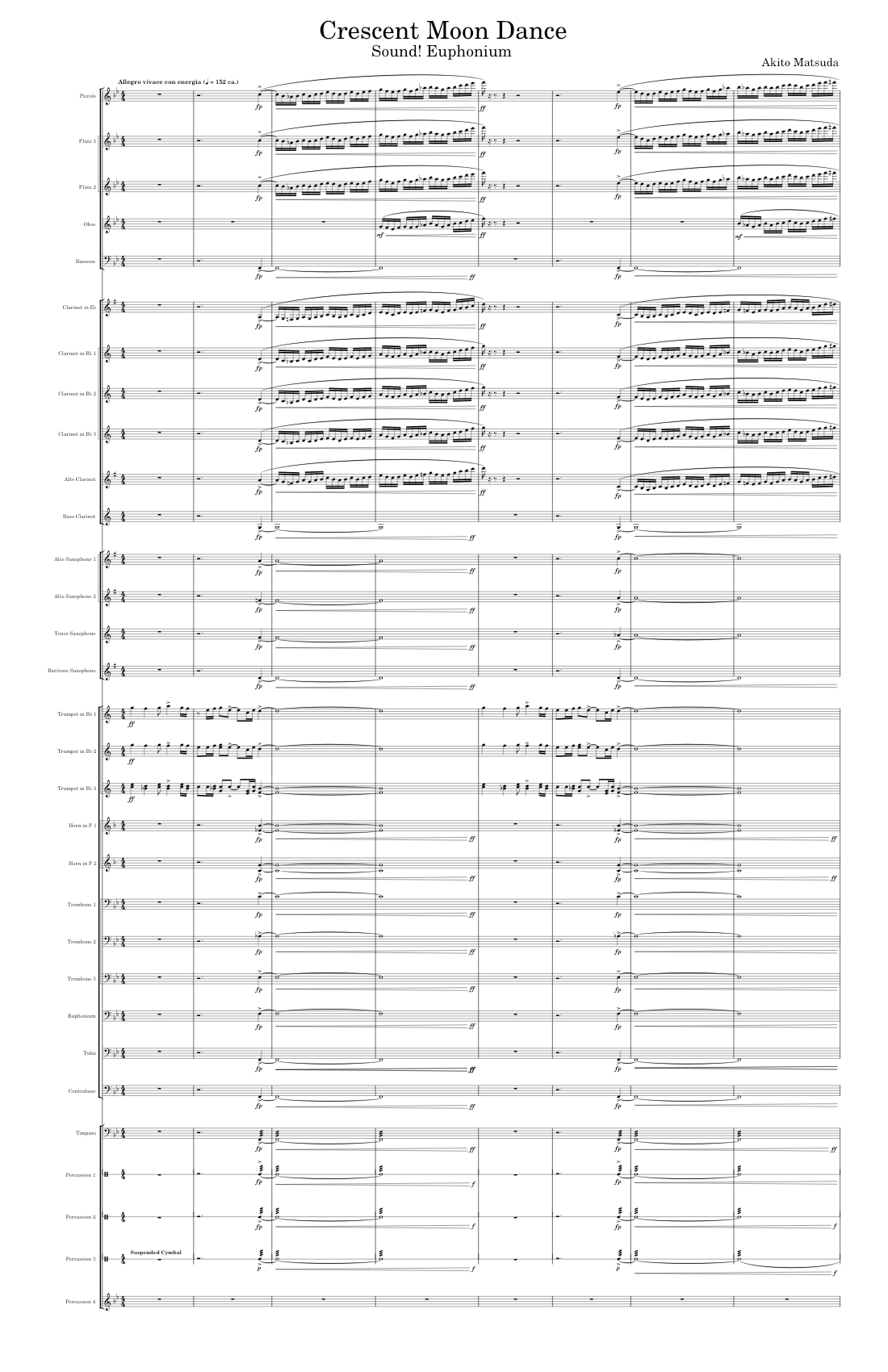 三日月の舞（Crescent Moon Dance） – Matruda Akito Sheet music for Trombone, Tuba, Flute, Oboe & more ...