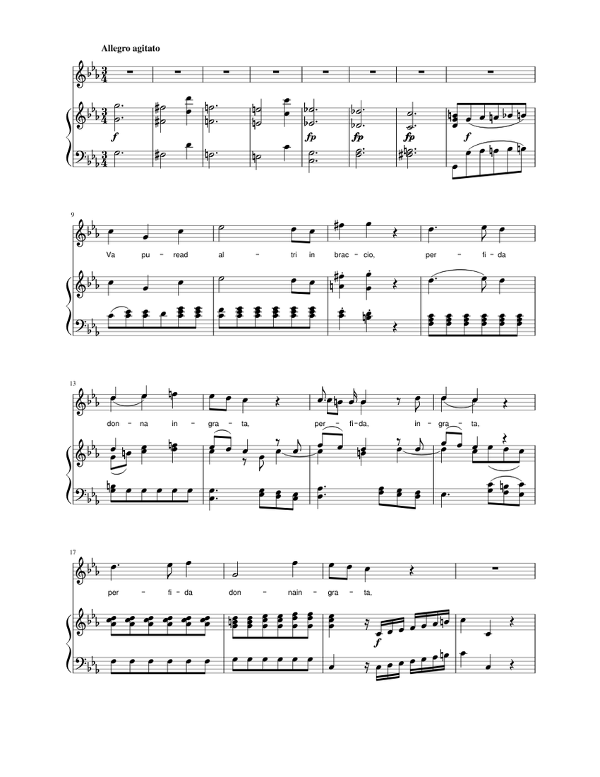 Aria 3 Sheet music for Piano (Solo) | Musescore.com