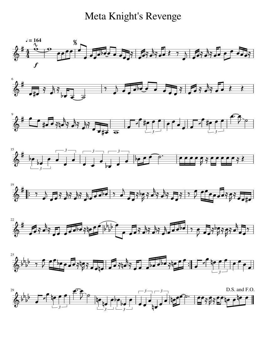 Meta Knight's Revenge Sheet music for French horn (Solo) | Musescore.com