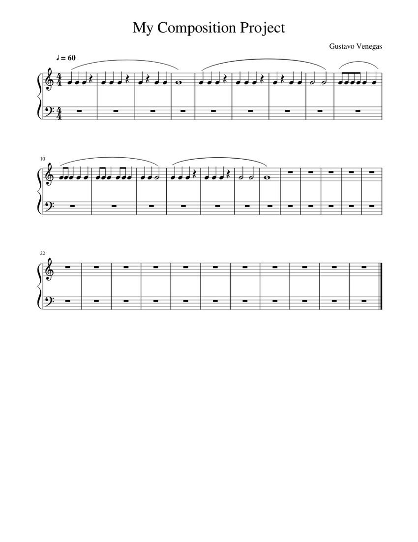 My Composition Project Sheet music for Piano (Solo) Easy | Musescore.com
