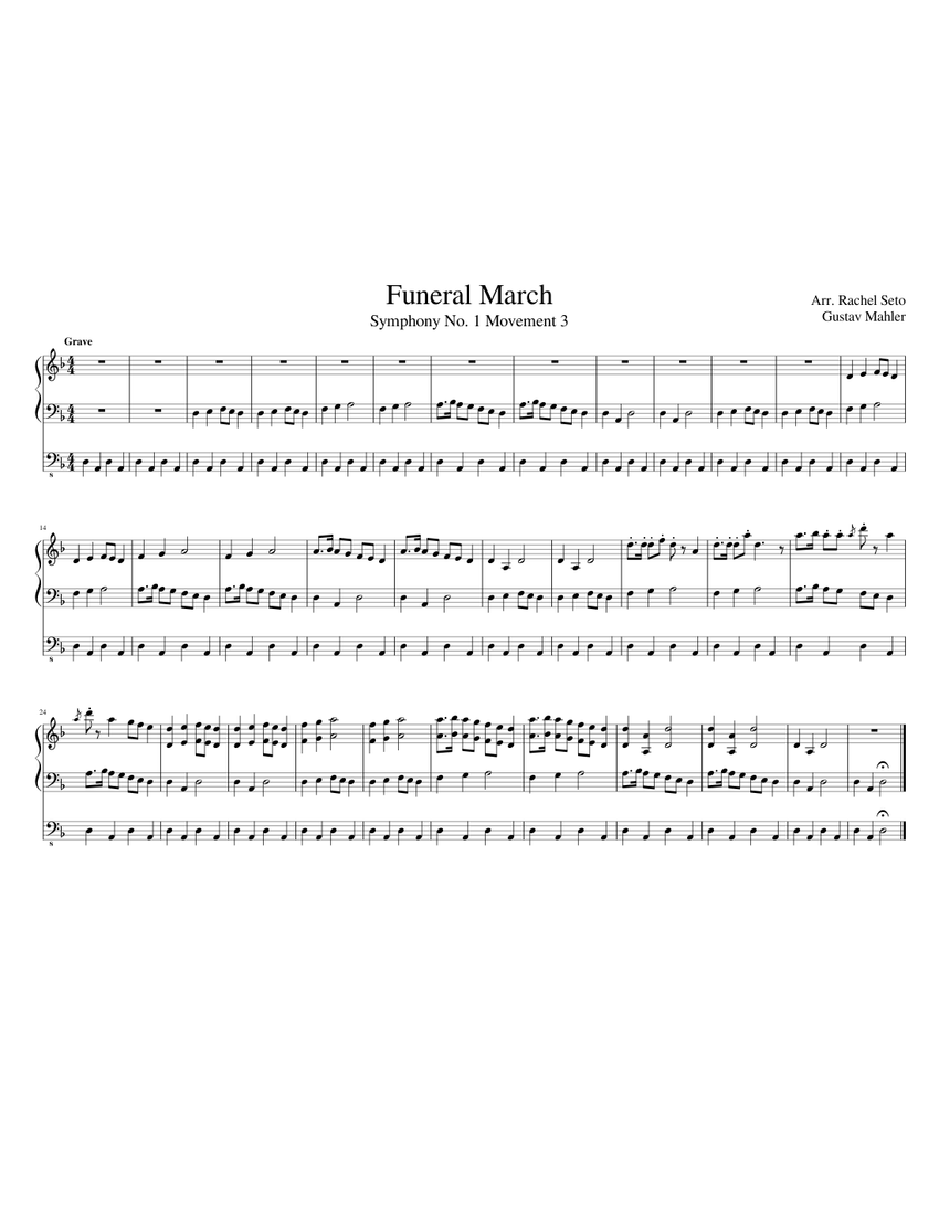 Funeral March Sheet music for Organ (Solo) | Musescore.com
