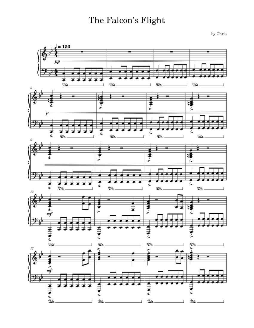 The Falcon's Flight Sheet music for Piano (Solo) | Musescore.com
