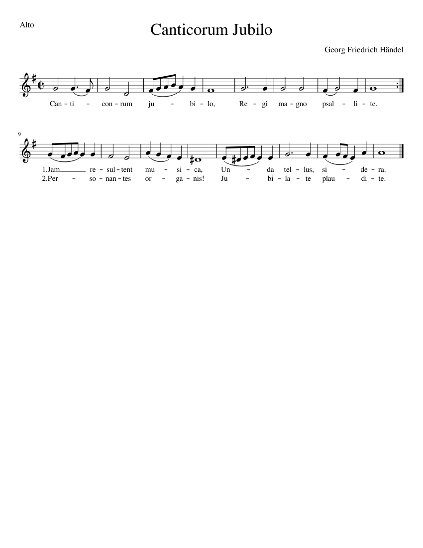 Canticorum Jubilo (Alto) Sheet music for Piano (Solo) | Download and ...