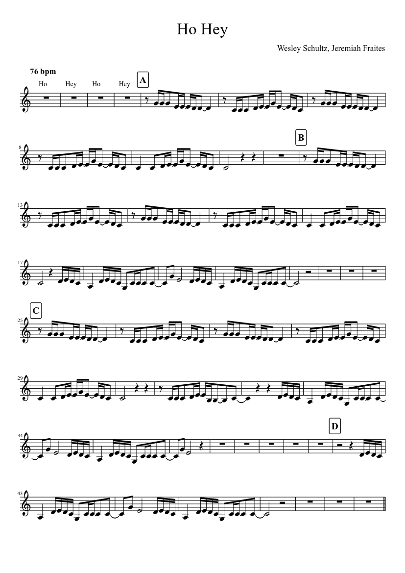 Ho Hey Lumineers Guitar Chords