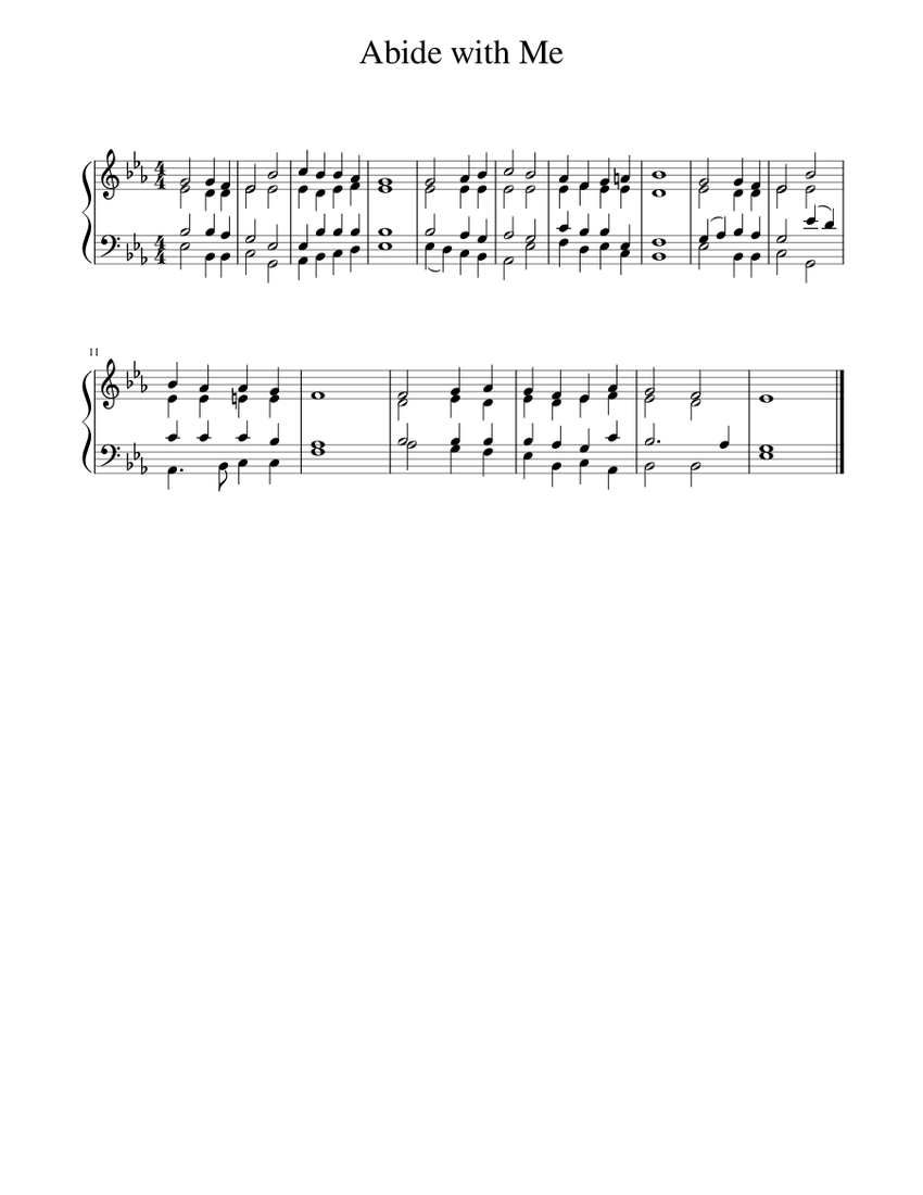 Abide with Me Sheet music for Piano (Solo) Easy | Musescore.com