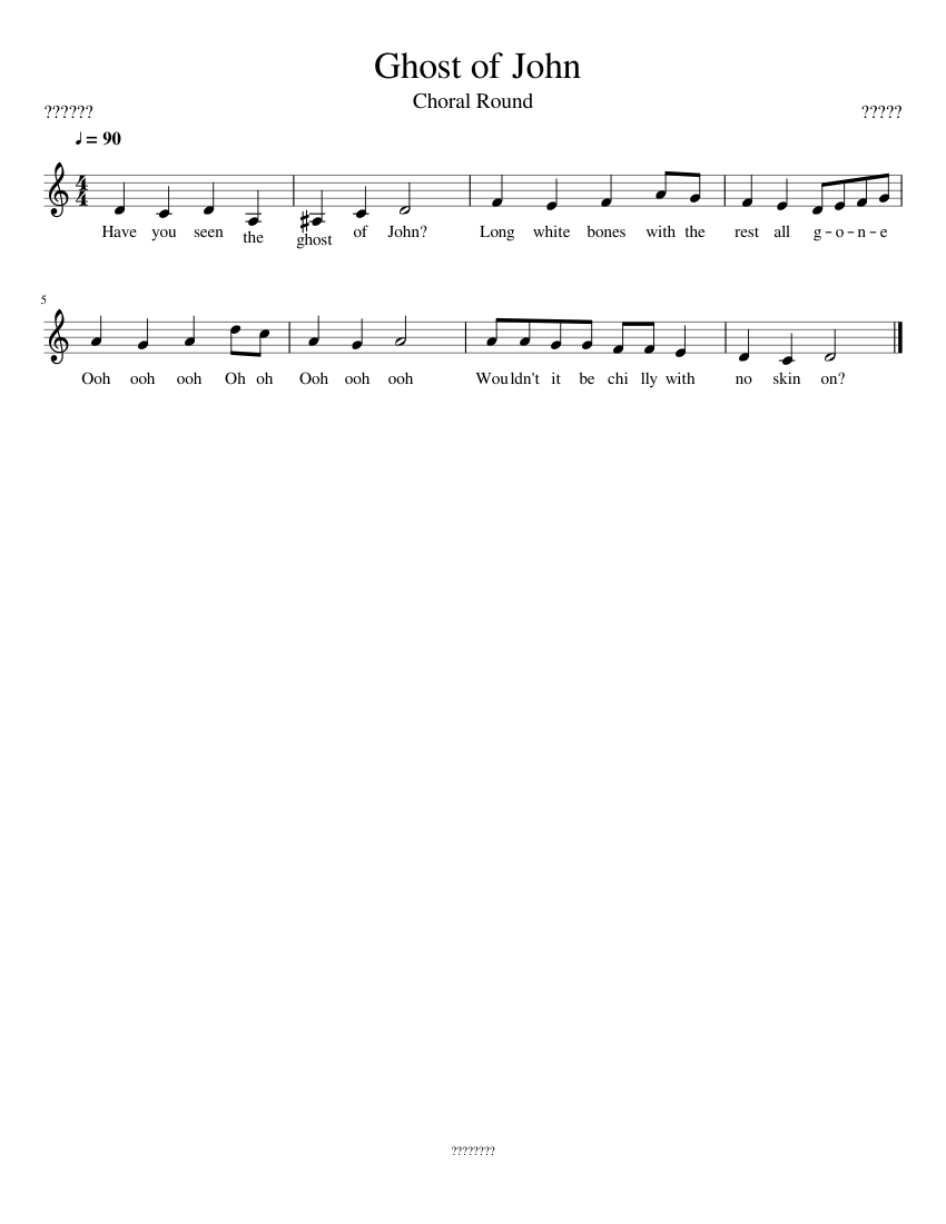 Ghost of John Sheet Music for Piano (Solo) Easy | MuseScore.com