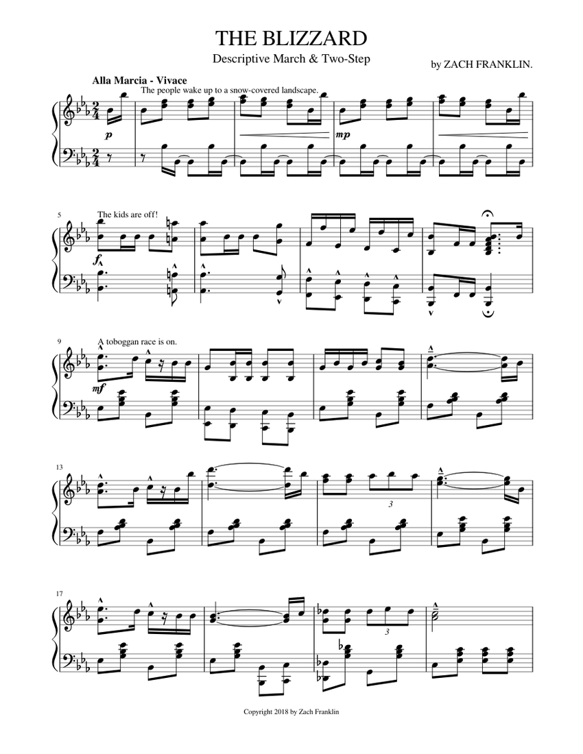 The Blizzard Sheet music for Piano (Solo) | Musescore.com