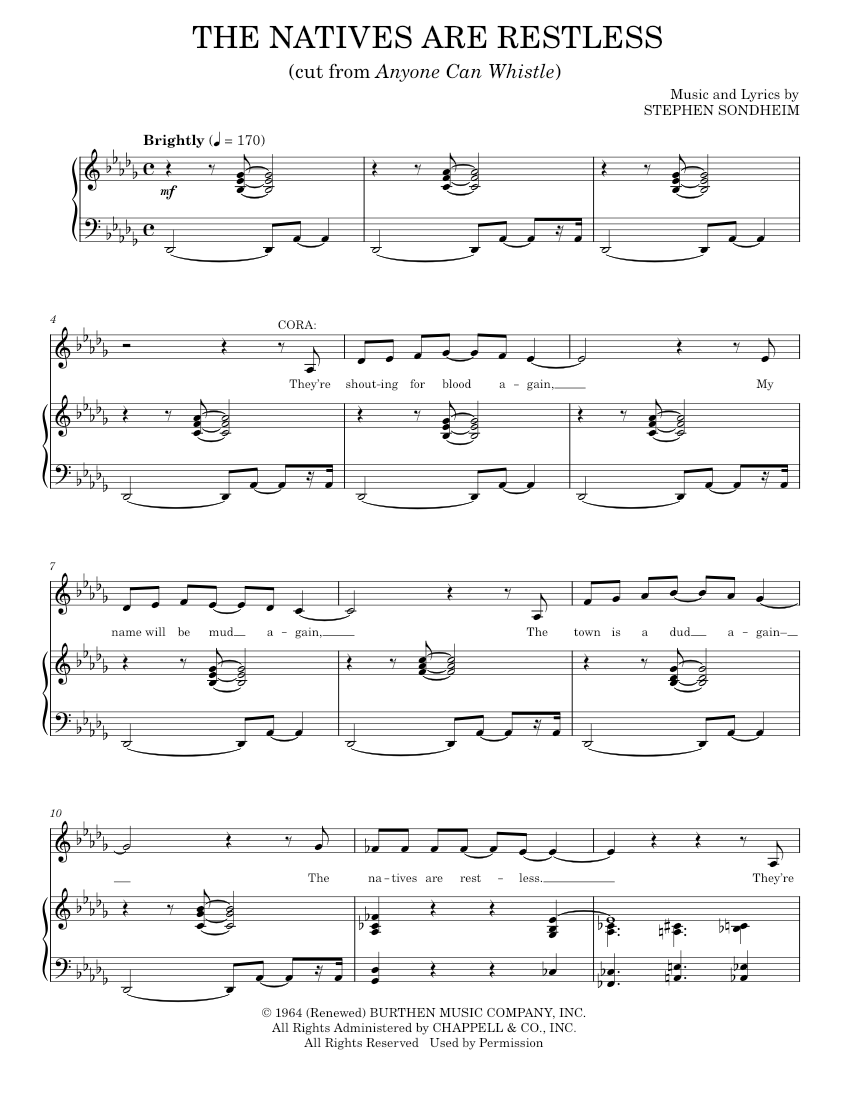 Play Official version of The Natives Are Restless sheet music by ...