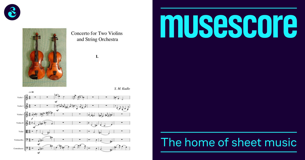 Concerto for Two Violins and String Orchestra Sheet music for Violin, Strings group (String ...