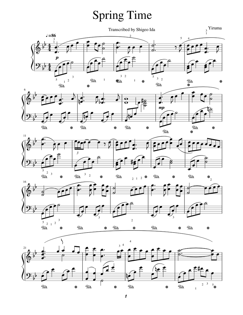 Spring Time Sheet music for Piano (Solo) | Musescore.com