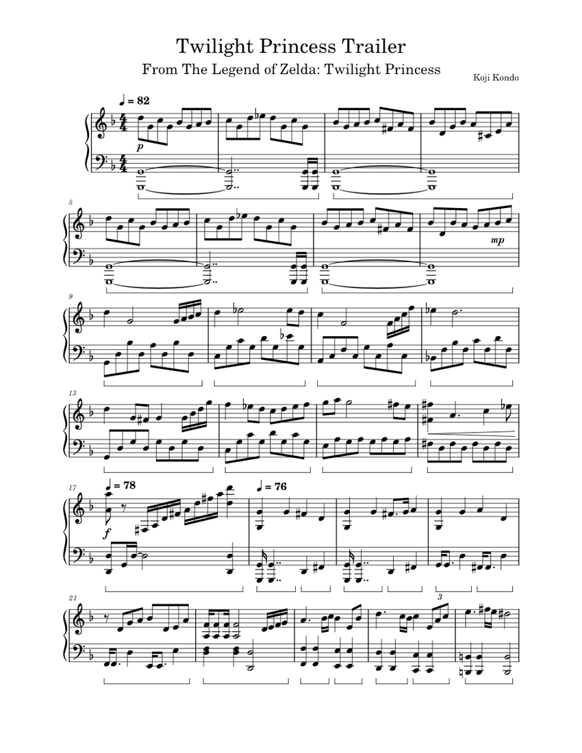 Twilight Princess Trailer – Koji Kondo Twilight_Princess_Trailer Sheet ...