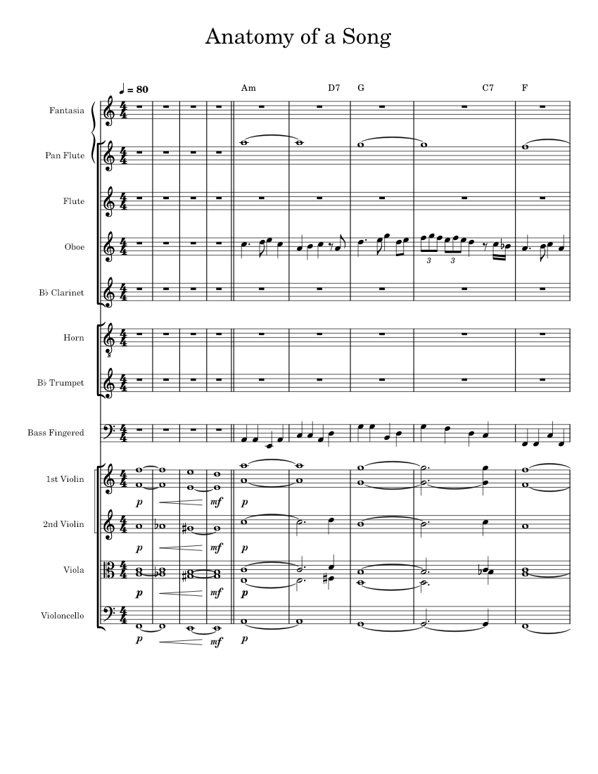 Anatomy of a Song - Dave Moorman Sheet music for Bass voice, Flute ...