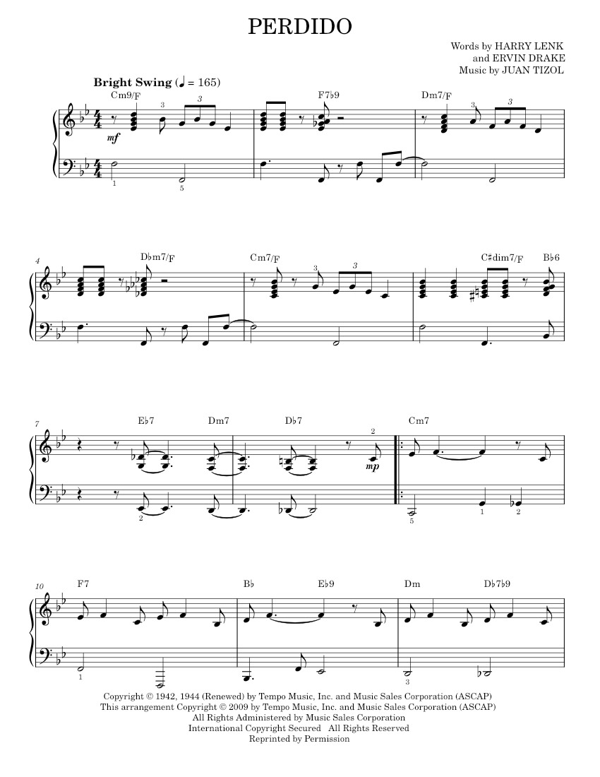 Play Official version of Perdido (arr. Brent Edstrom) Sheet Music by ...