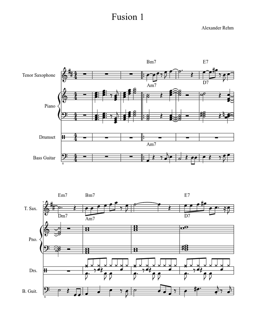 Fusion Sheet music for Piano (Solo) | Musescore.com