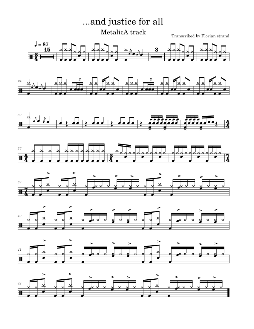 And justice for all – Metallica ...and_justice_for_all Sheet music for ...
